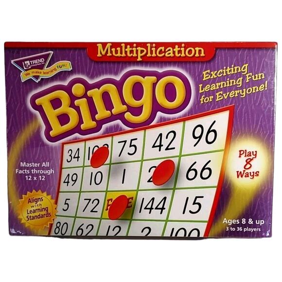 Trend Enterprises Inc | Toys | Trend Multiplication Bingo Game Learning ...